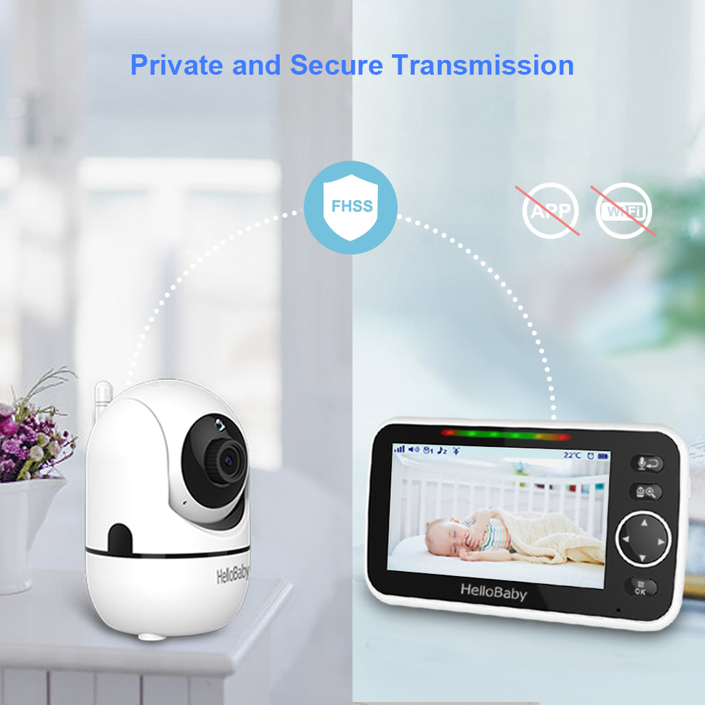 HelloBaby 5" Video Baby Monitor with 1 Camera HB6550